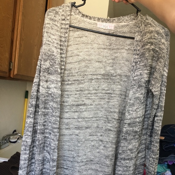 Pink Republic | Sweaters | Pink Republic Heathergrey Knit Cardigan ...